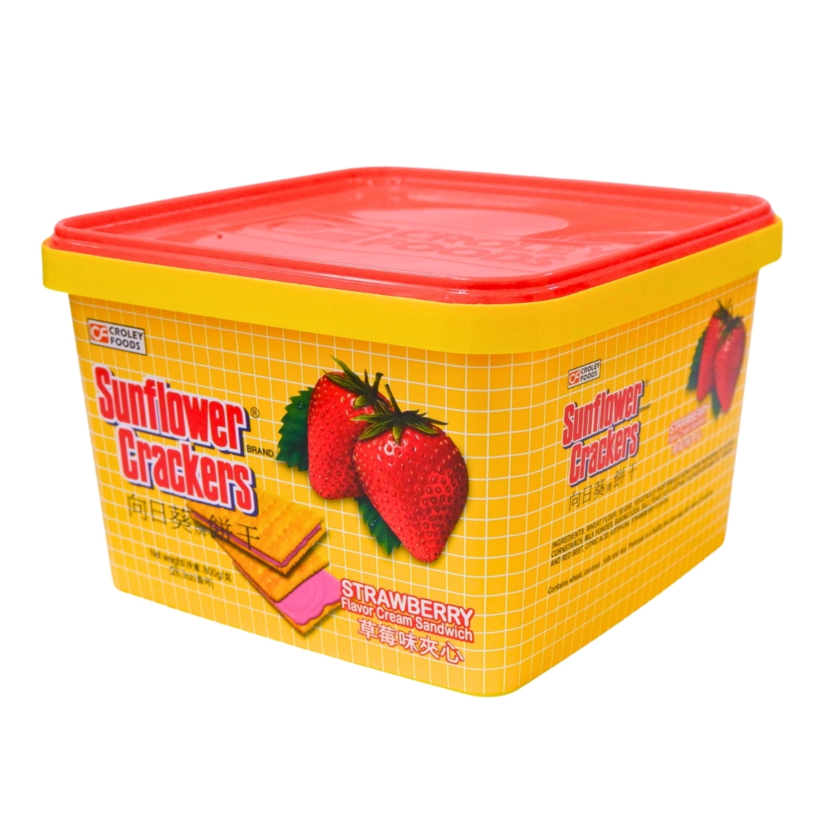 Sunflower Crackers Strawberry Sandwich 800g - Landmark