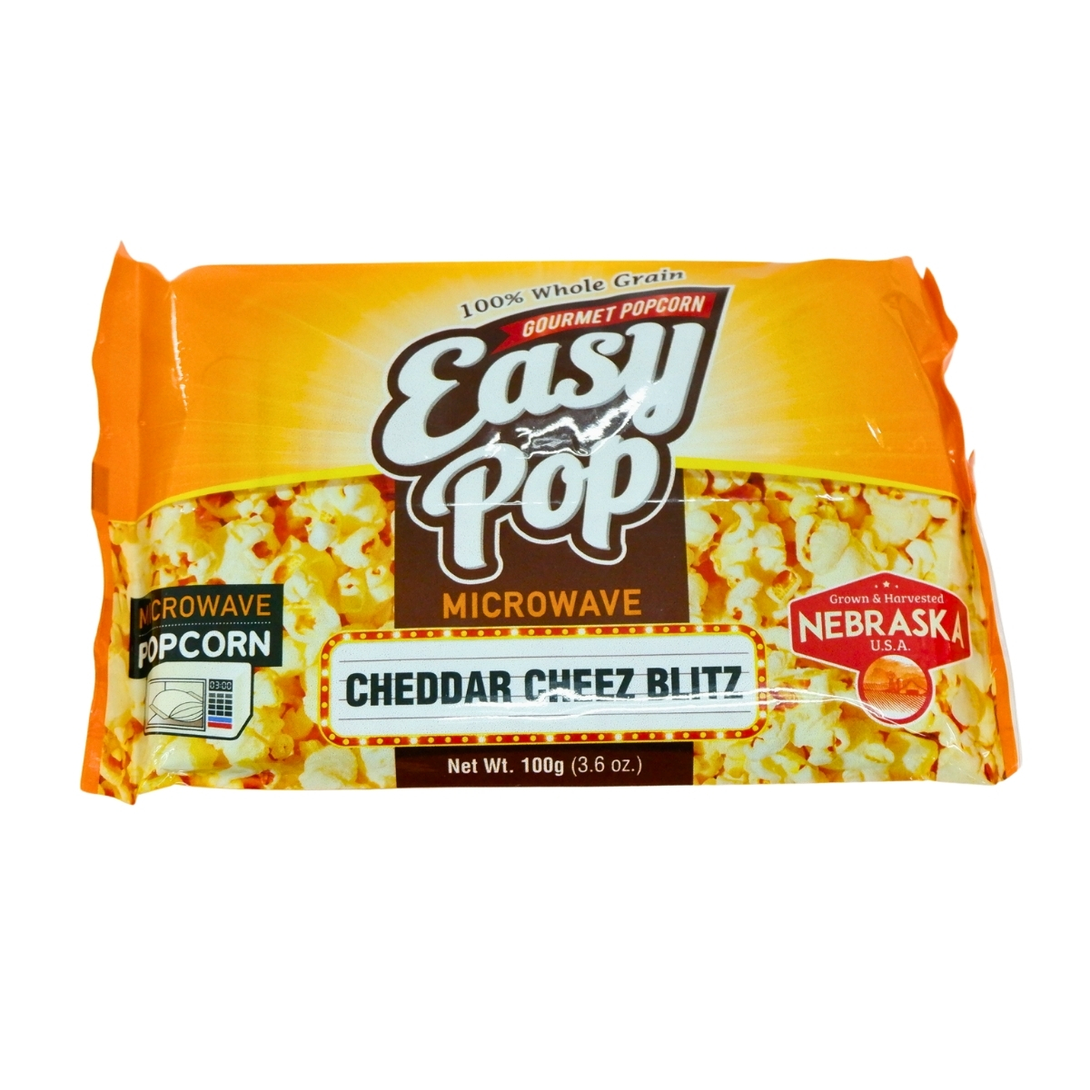 Easy Pop Gourmet Popcorn Microwave Cheddar Cheez Blits 100g - Landmark